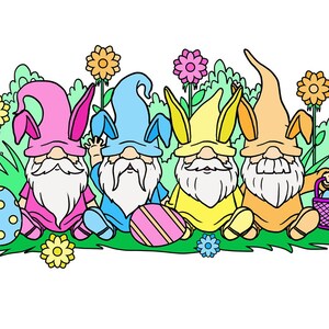 Easter Coloring Pages Printable / Easter Gnomes / Digital Download ...