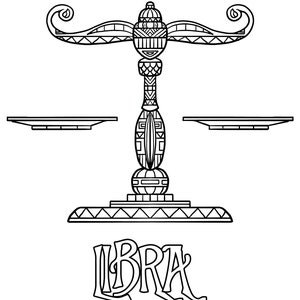 Libra Coloring Page / Digital Download / Printable - Etsy