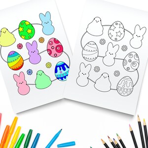 Easter Coloring Pages Printable / Easter Bunny / Digital Download ...