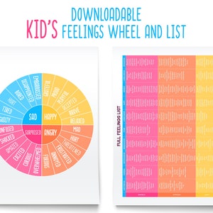 Kids Feelings Wheel Digital Download / Emotions Wheel PDF/ Printable ...