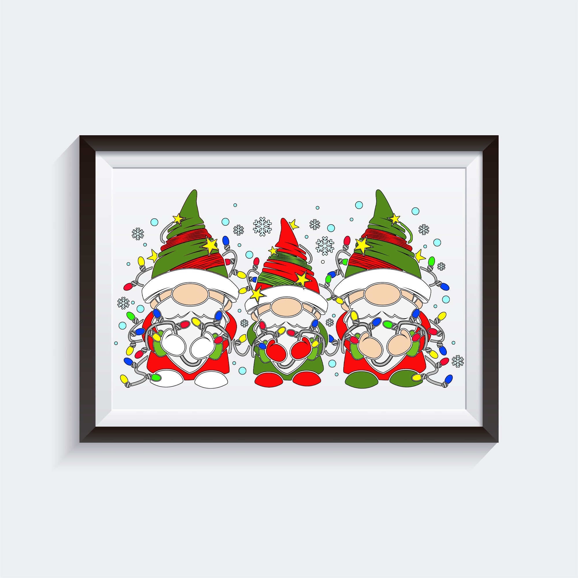 Christmas Gnomes Coloring Page / Digital Download / Xmas Gnome - Etsy