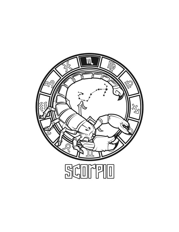 Scorpio Zodiac Sign Printable / Zodiac Symbol / Digital - Etsy