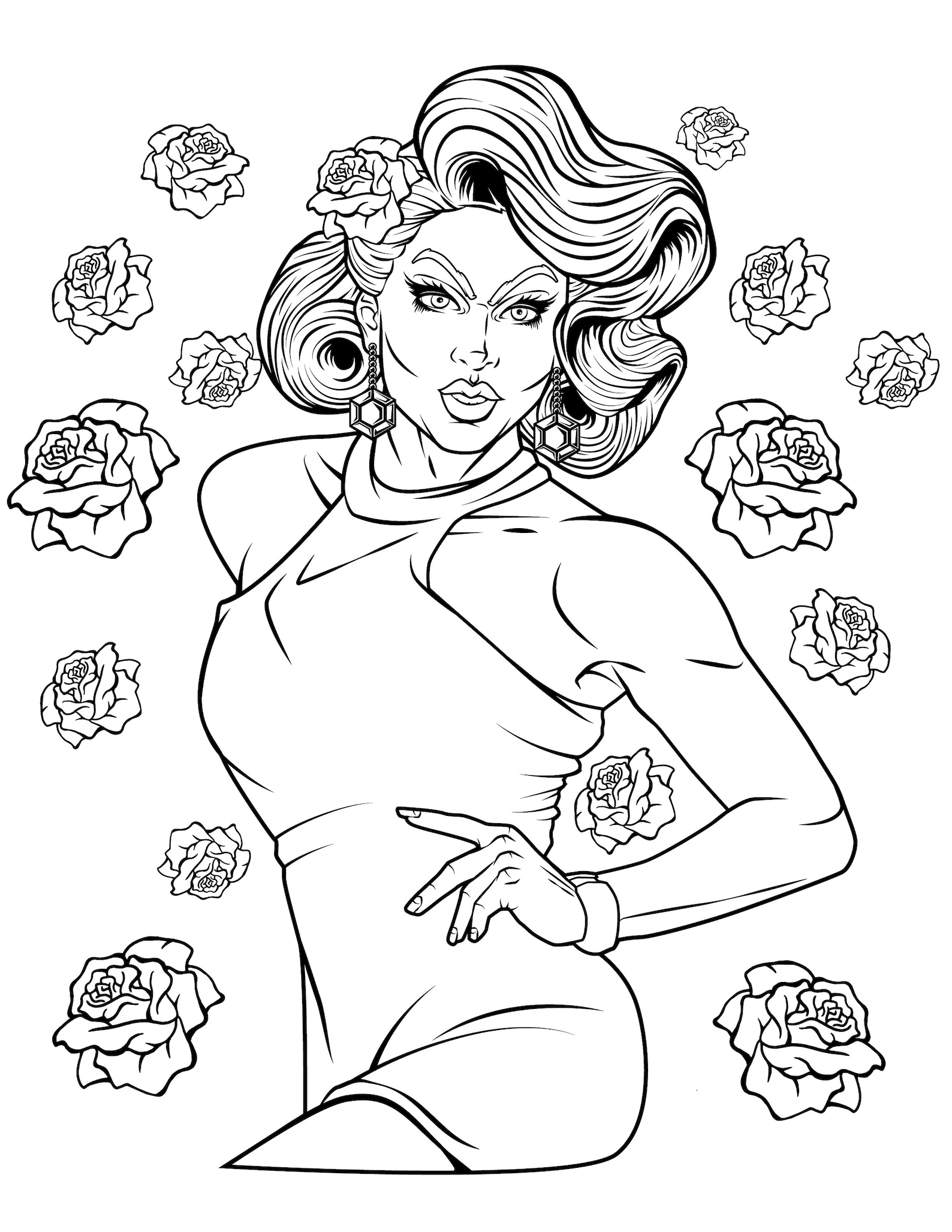 Drag Queen Adult Coloring Page / Digital Download / Drag Race - Etsy