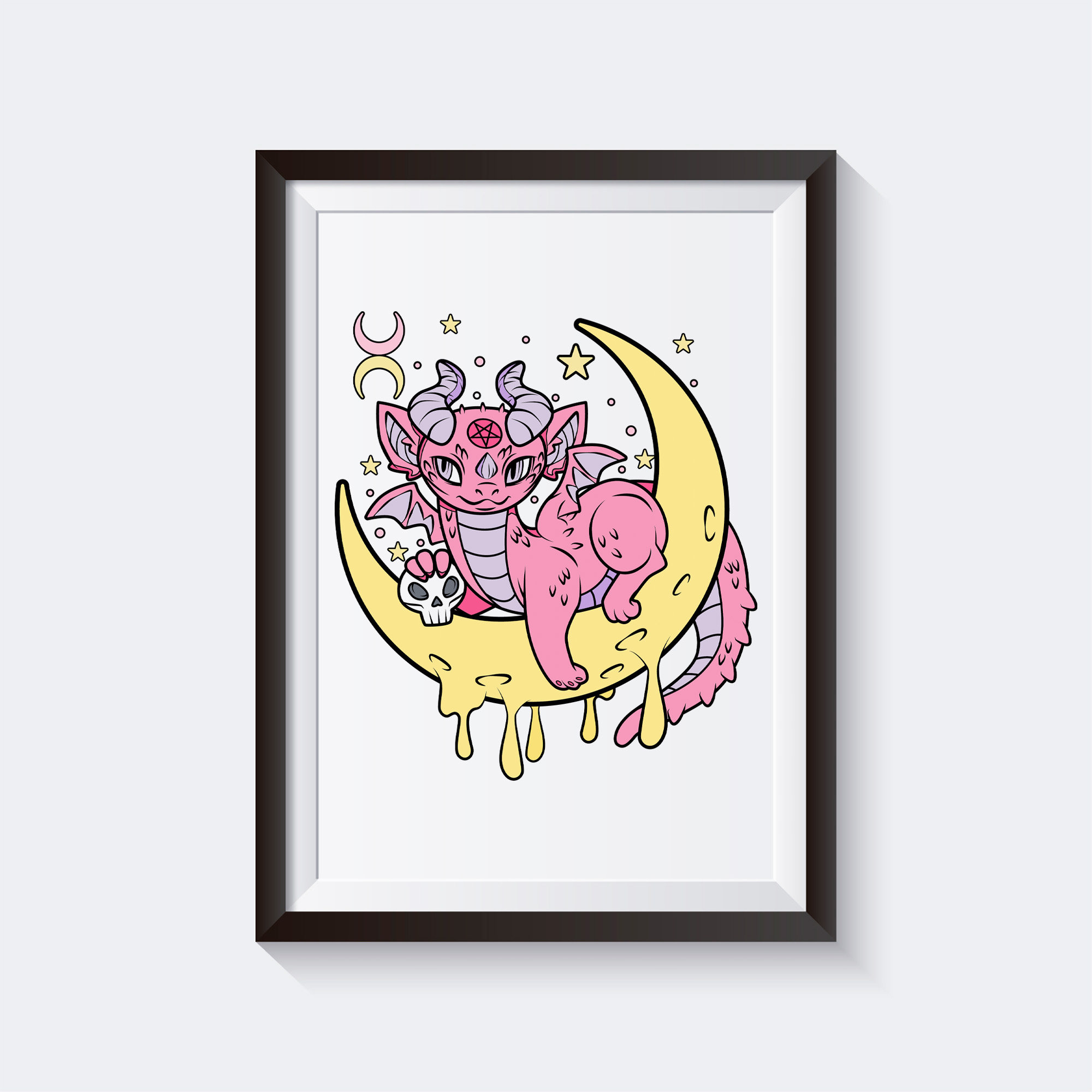 Pastel Goth Dragon / Pastel Goth Coloring Pages / Creepy Kawaii ...