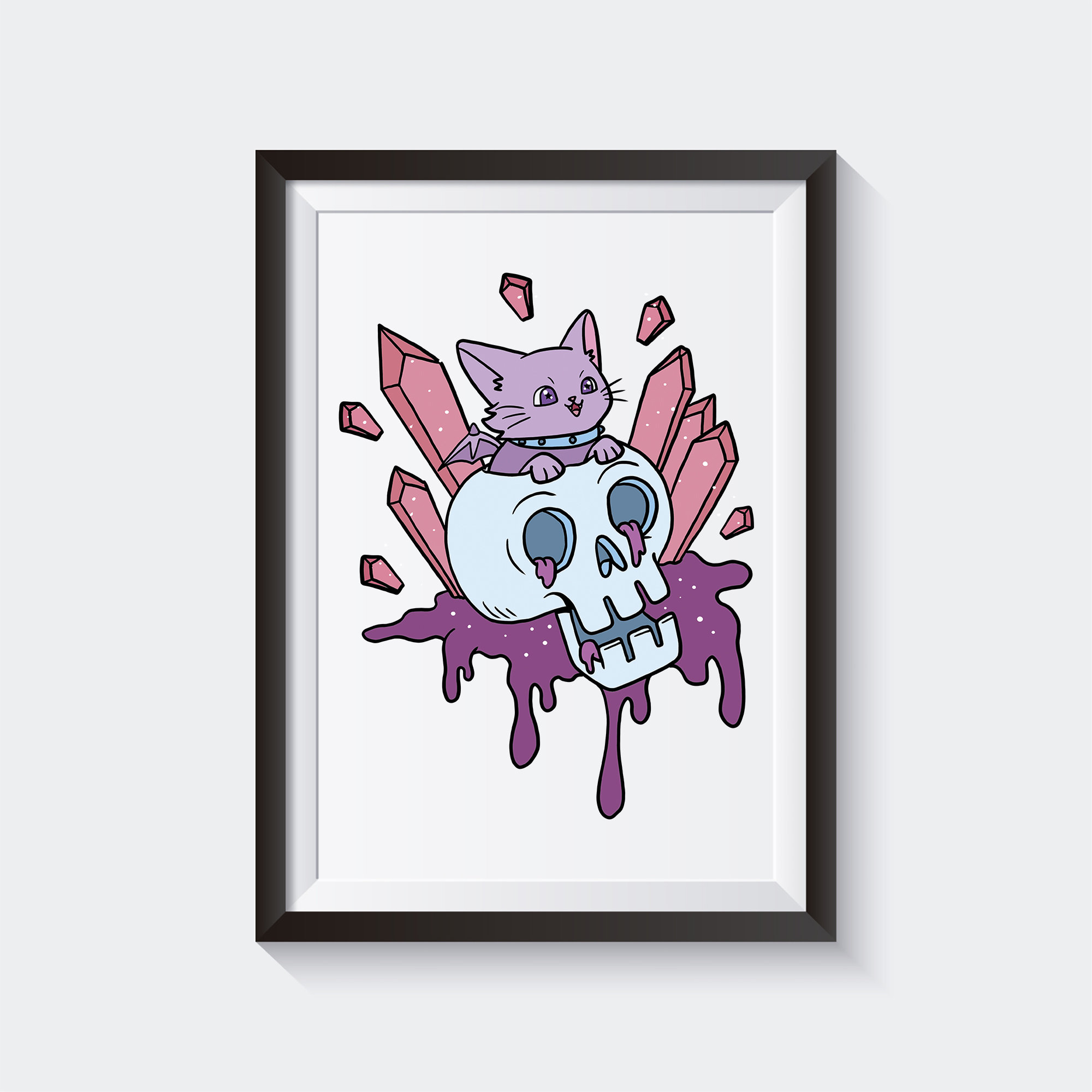 Pastel Goth Demon Cat / Pastel Goth Coloring Pages / Creepy Kawaii ...