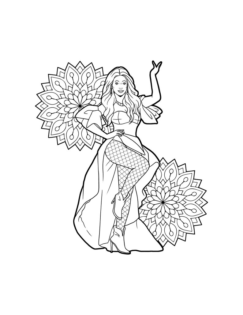 Drag Queen Adult Coloring Page / Digital Download / Drag Race / Gay ...