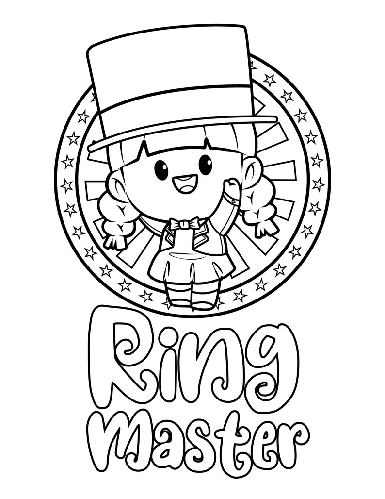 Printable Ringmaster / Digital Download / Circus Coloring Page - Etsy