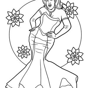 Drag Queen Adult Coloring Page / Digital Download / Drag Race - Etsy ...