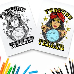 Fortune Teller Printable / Digital Download / Halloween Magic Adult ...
