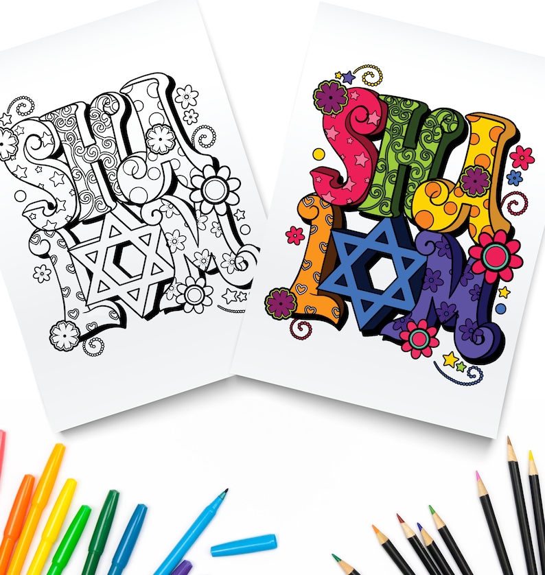 Printable Shalom Art PDF / Shalom Poster / Digital Download / Peace ...