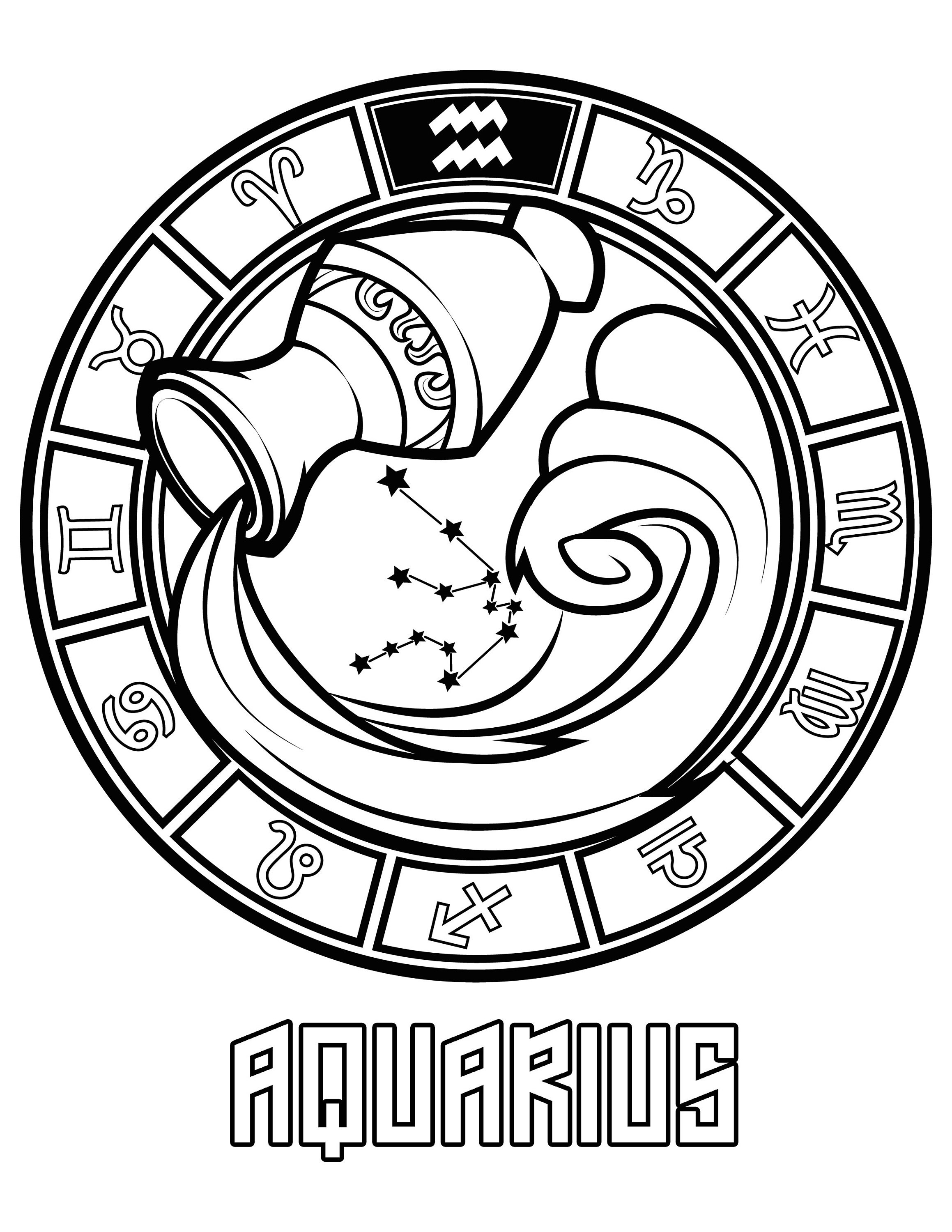 Zodiac Sign Printable / Zodiac Symbol / Digital Download / - Etsy