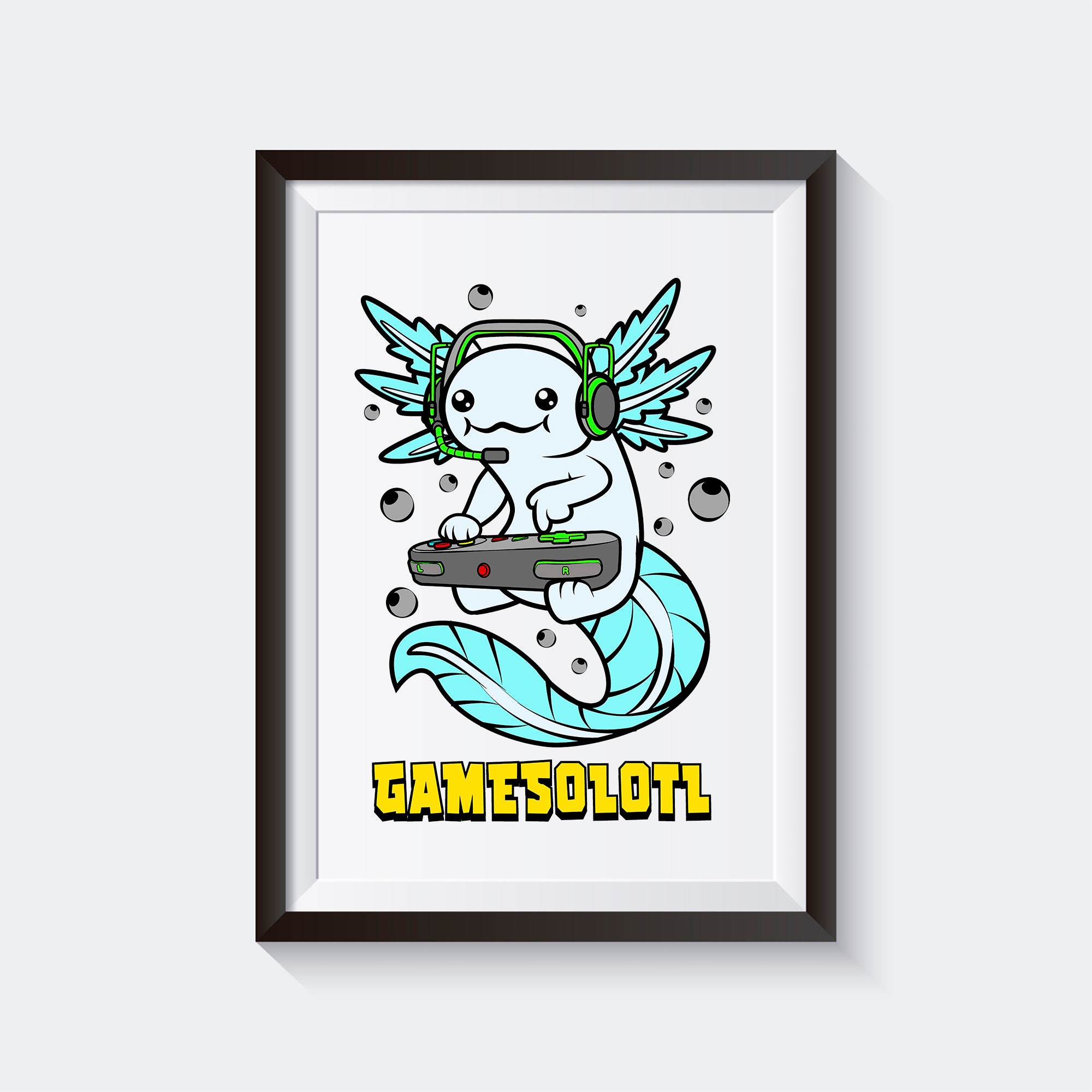 Gamesolotl Coloring Page / Digital Download / Axolotl Printable PDF - Etsy