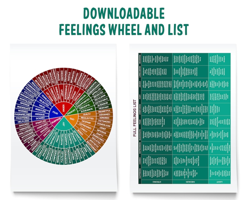 Feelings Wheel Digital Download / Emotions Wheel PDF/ | Etsy