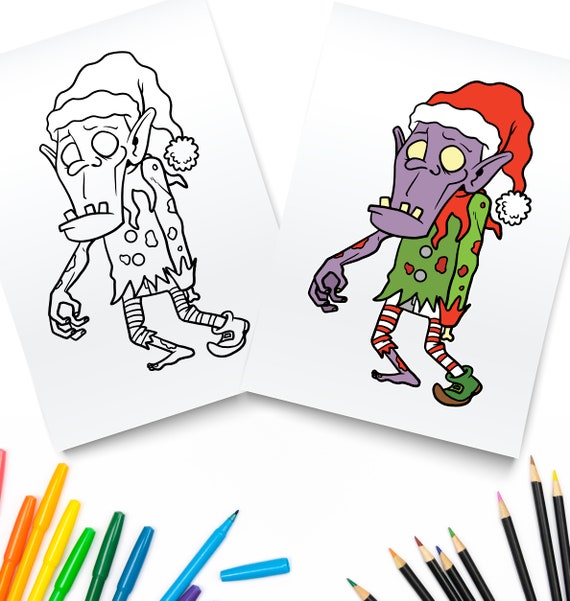 Printable Zombie Elf PDF / Digital Download / Zombie Christmas - Etsy