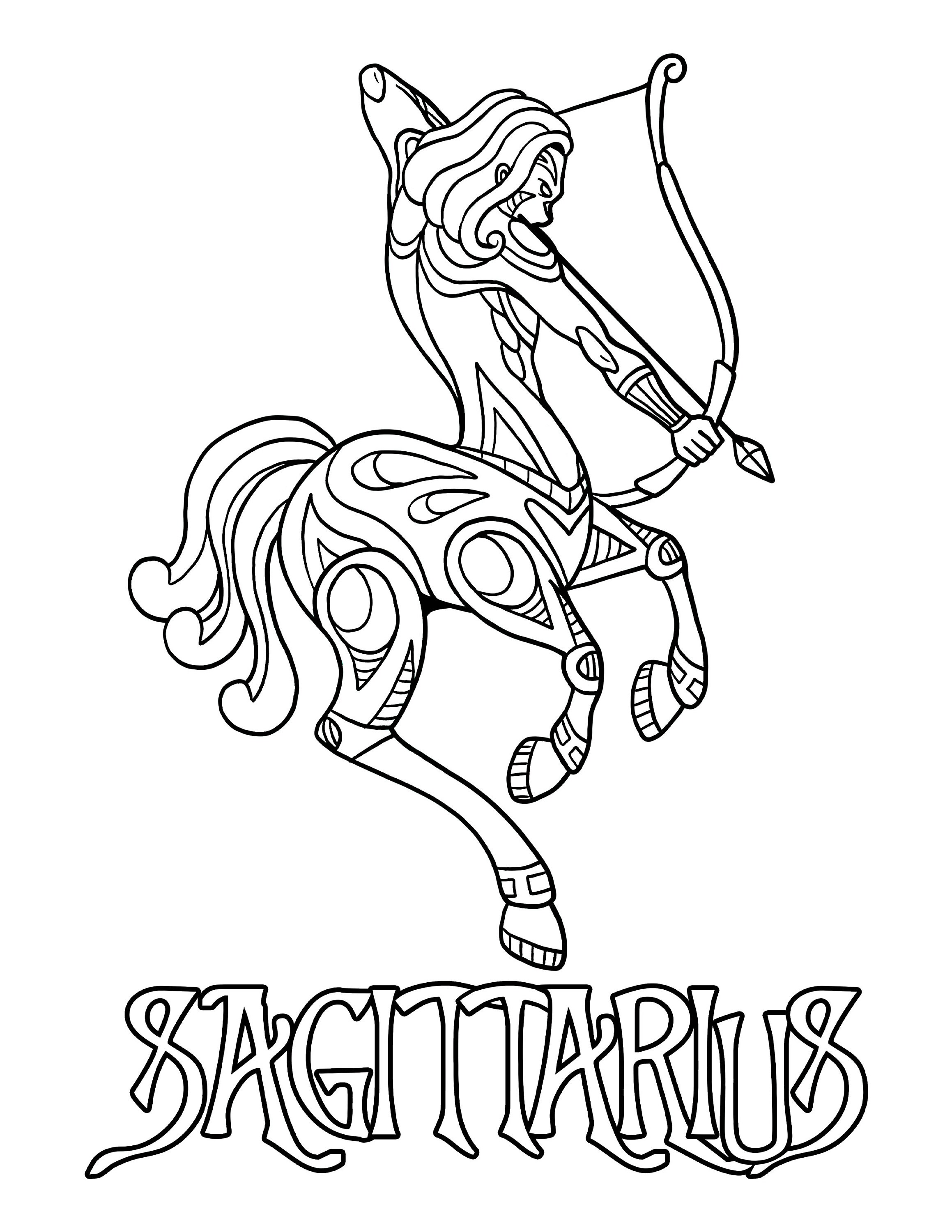 Sagittarius Coloring Page / Digital Download / Printable - Etsy