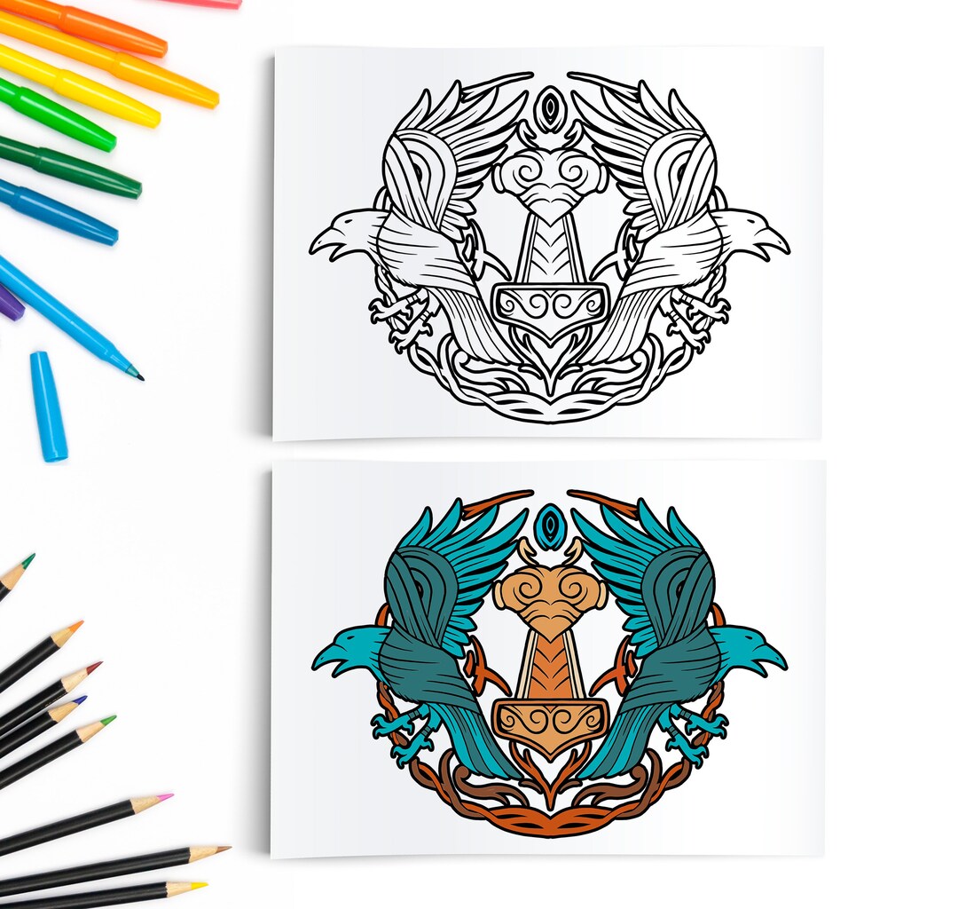 Printable Skol Viking Celtic / Digital Download / Vikings Coloring Page ...