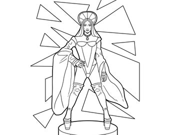 Drag Queen Coloring Page - Etsy