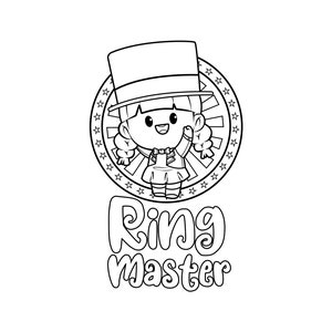 Printable Ringmaster / Digital Download / Circus Coloring Page - Etsy