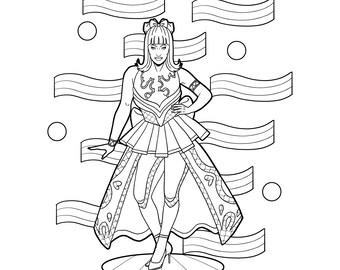 Drag Queen Adult Coloring Page / Digital Download / Drag Race | Etsy