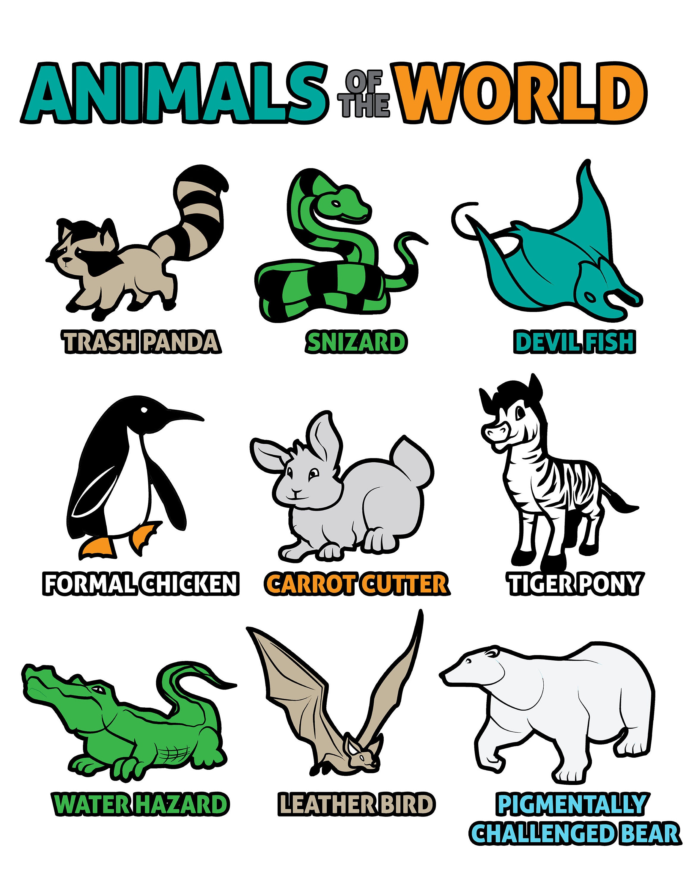 Printable Wildlife Humor Animals / Digital Download / Animals - Etsy