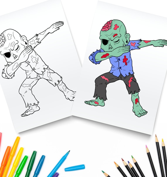 Printable Dabbing Zombie / Digital Download / Bloody Zombies - Etsy