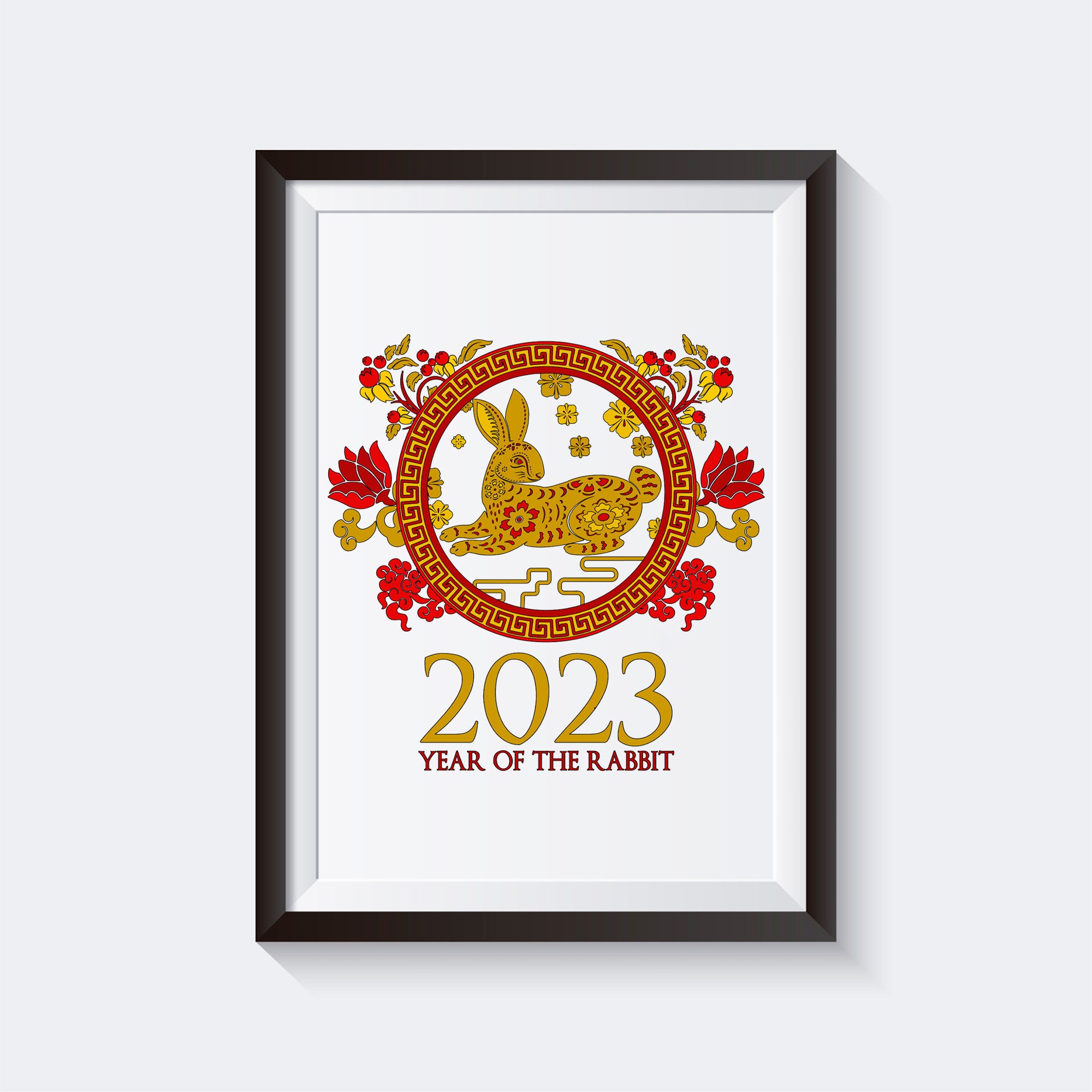 Year of the Rabbit Coloring Printable / Chinese New Year - Etsy