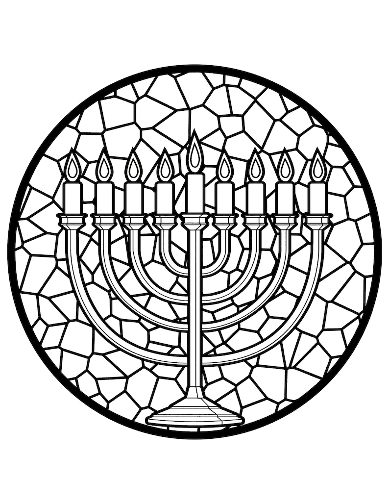 Printable Menorah Chanukah / Hanukkah Art Print / Digital - Etsy Ireland