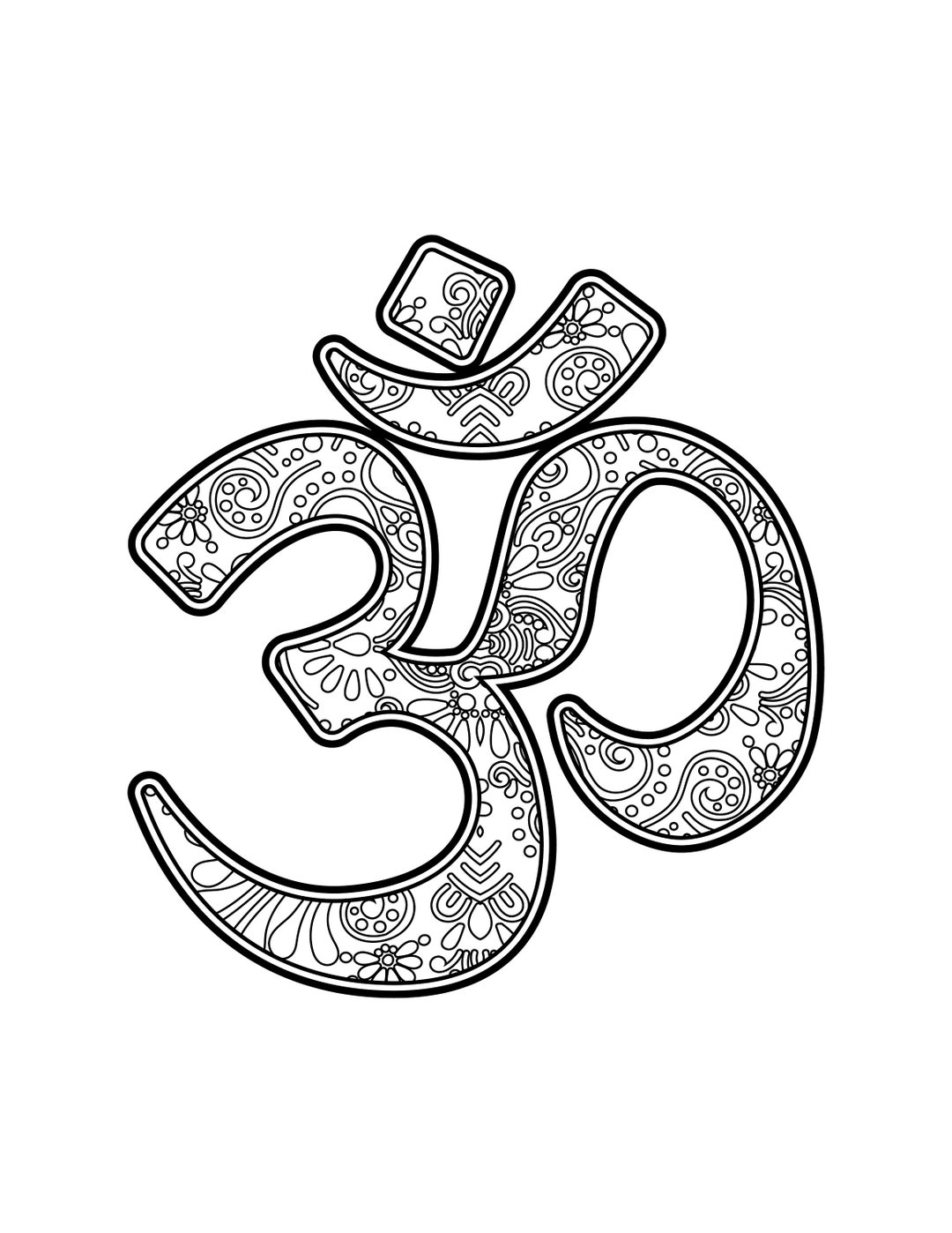 Om Namaste Printable / Digital Download / Om Symbol Namaste Coloring ...