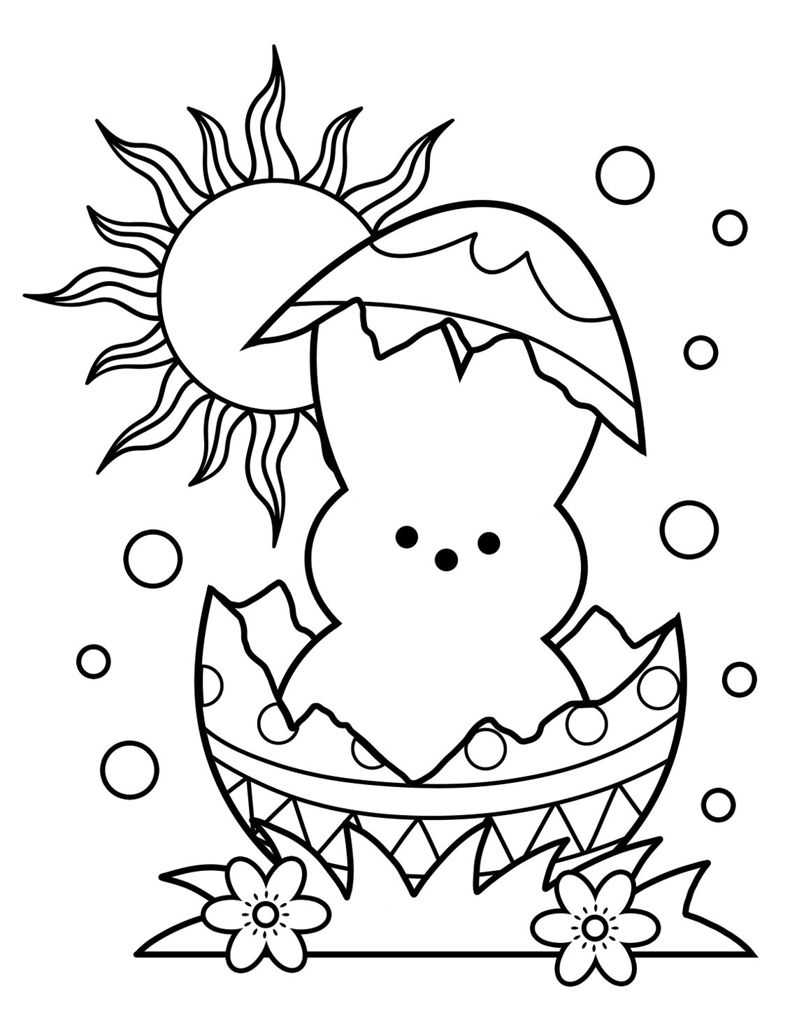 Printable Easter Bundle Coloring Pages / Peeps Coloring Pages - Etsy