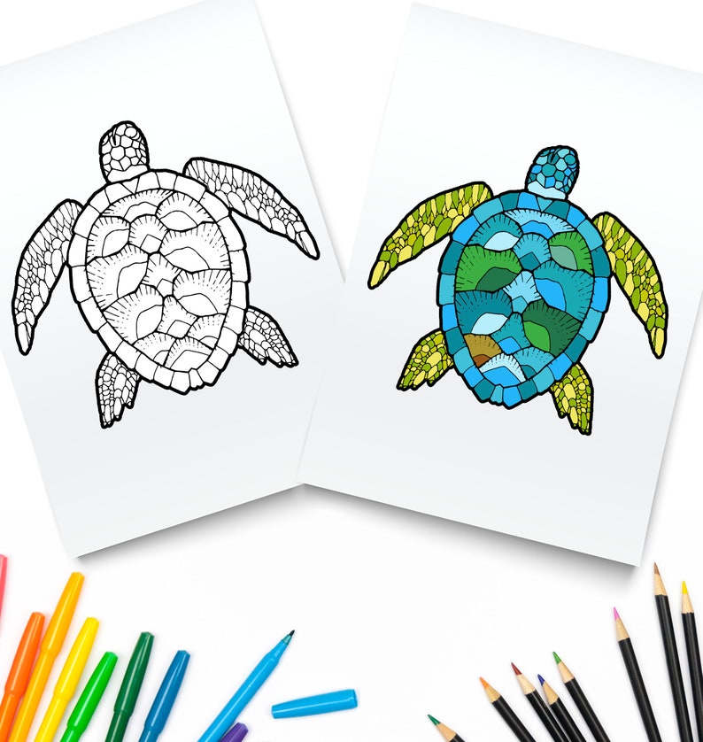 Printable Sea Turtle Save the Ocean / Save the Planet / Digital ...