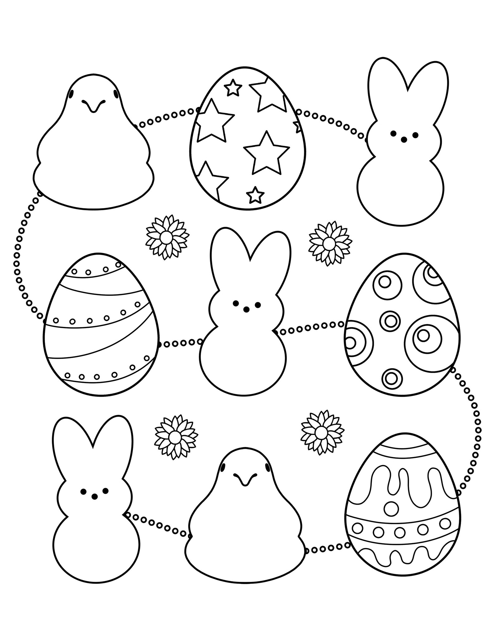 Printable Easter Bundle Coloring Pages / Peeps Coloring Pages - Etsy