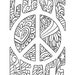 Love Peace Printable Coloring Page / Coloring Page PDF / Hippie ...