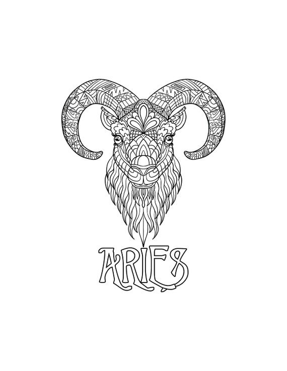 Aries Sign Coloring Pages