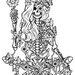 Skeleton Coloring Page / Halloween Coloring / Hippie Coloring Download ...