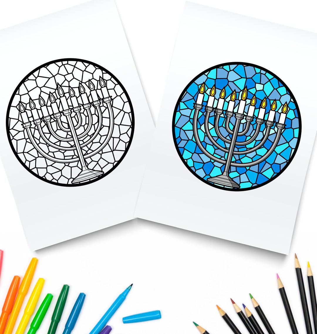 Printable Menorah Chanukah / Hanukkah Art Print / Digital Download ...