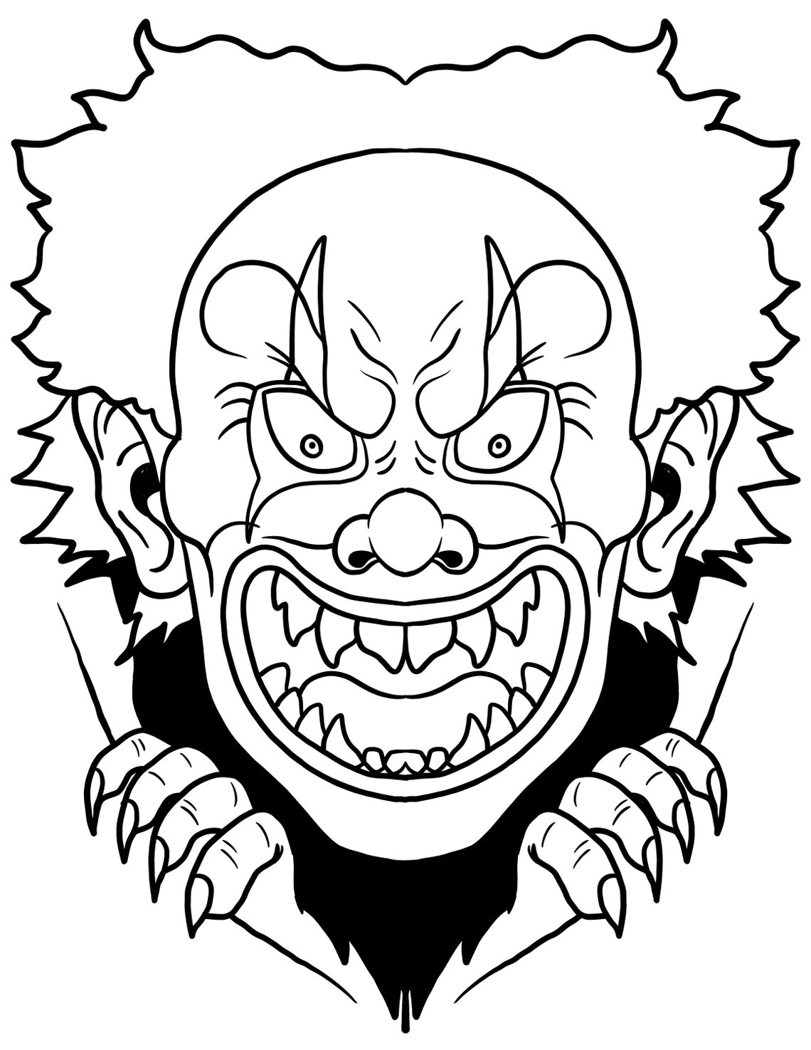 Printable Clown Tearing Through Picture / Digital Download / - Etsy
