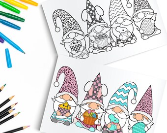 Easter Coloring Pages Printable / Easter Bunny / Digital Download ...