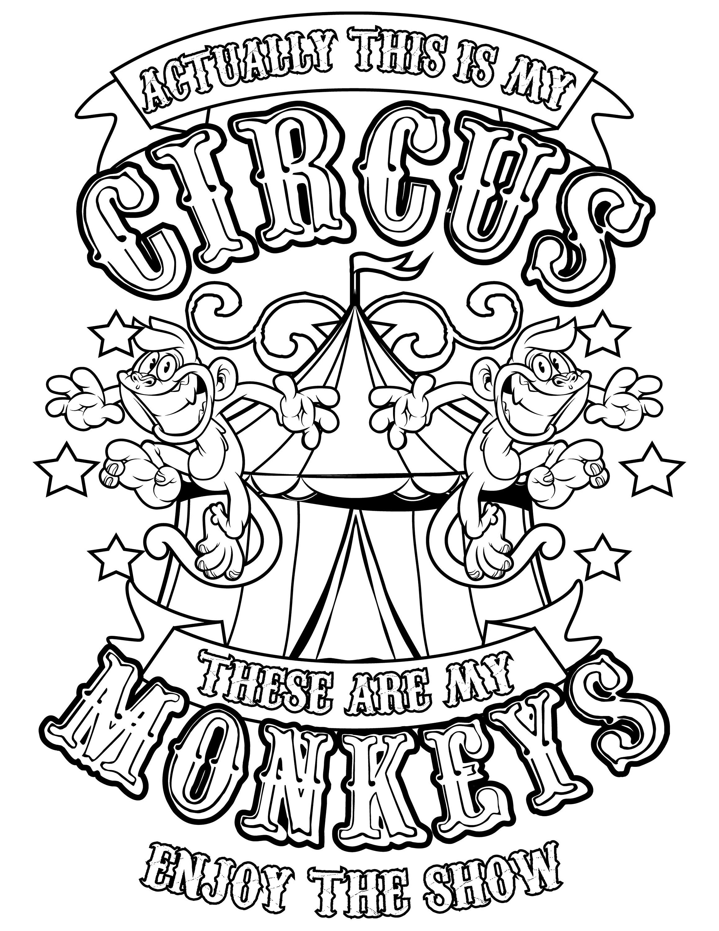 Printable This is My Circus These Are My Monkeys PDF / Digital Download ...