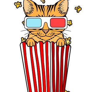 Printable Cat Movie Poster / Cat Coloring Sheet / Digital Download ...
