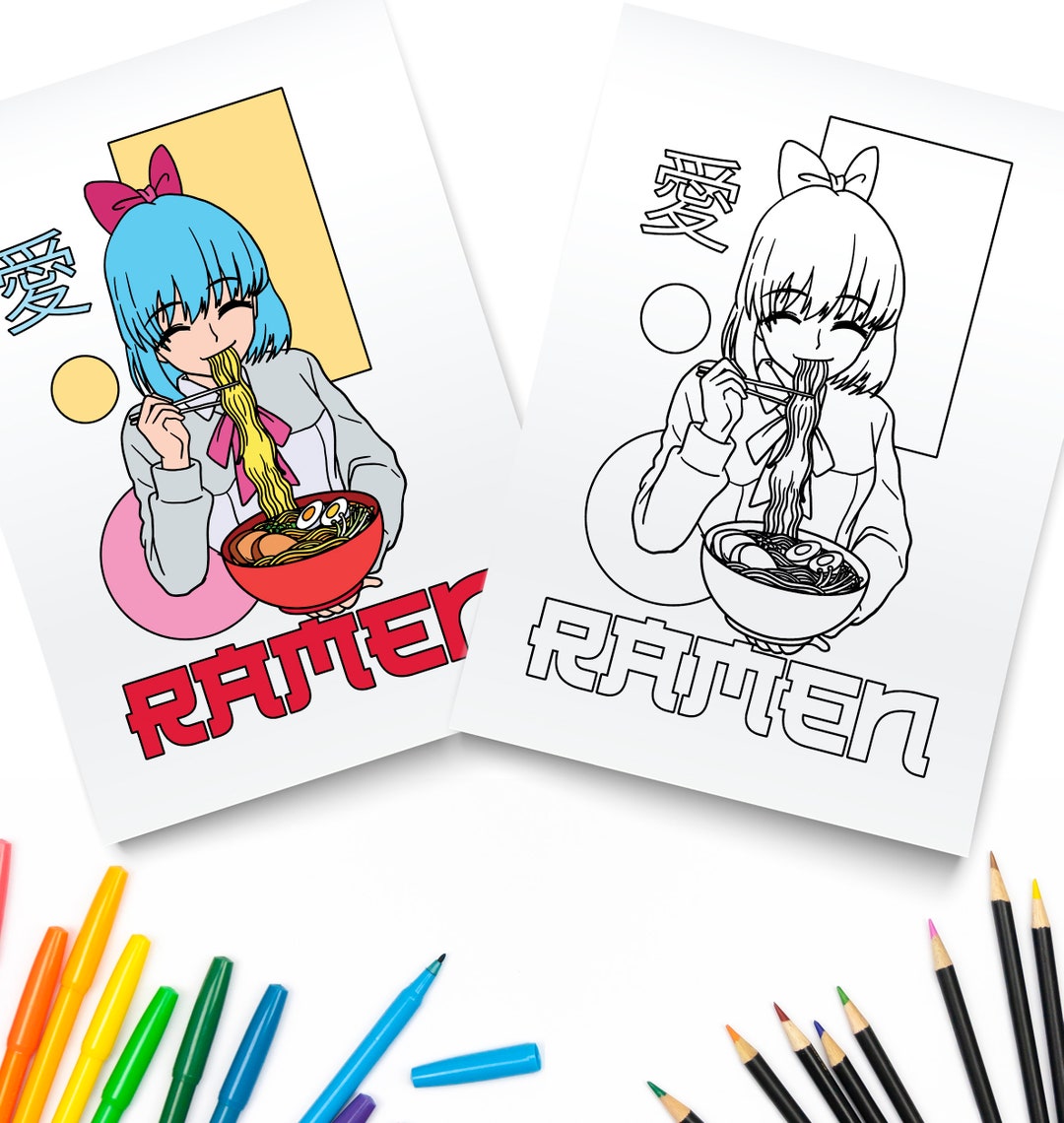 Anime Ramen Printable / Digital Download / Ramen Bowl / Anime Lover ...