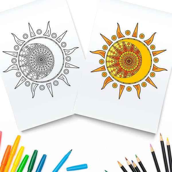 Zentangle Sun - Etsy