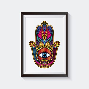 Hamsa Hand Coloring Page / Digital Download / Printable Jewish Art PDF ...