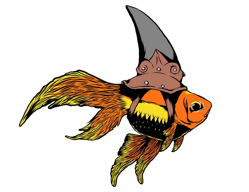 Goldfish Fake Shark Printable / Digital Download / Funny - Etsy