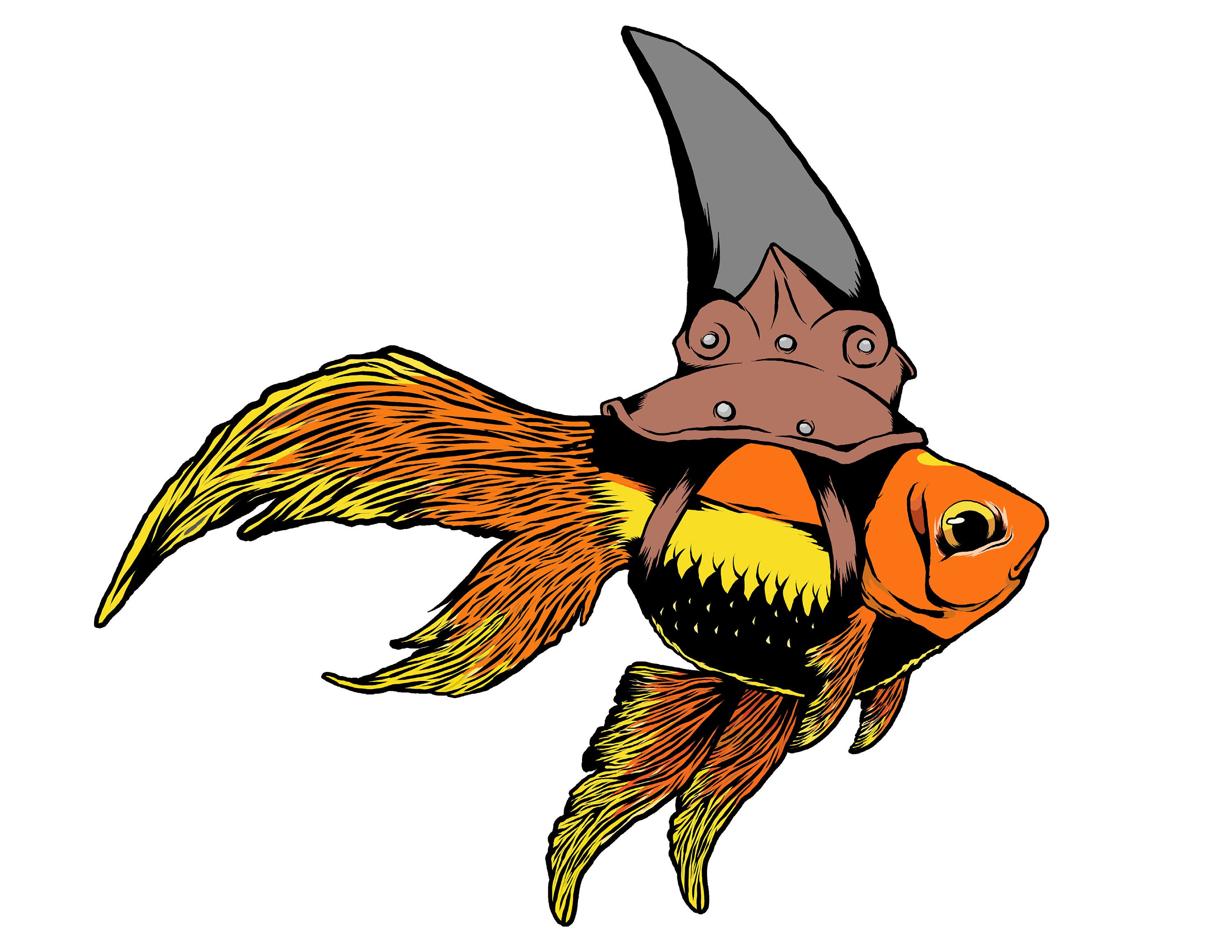 Goldfish Fake Shark Printable / Digital Download / Funny - Etsy
