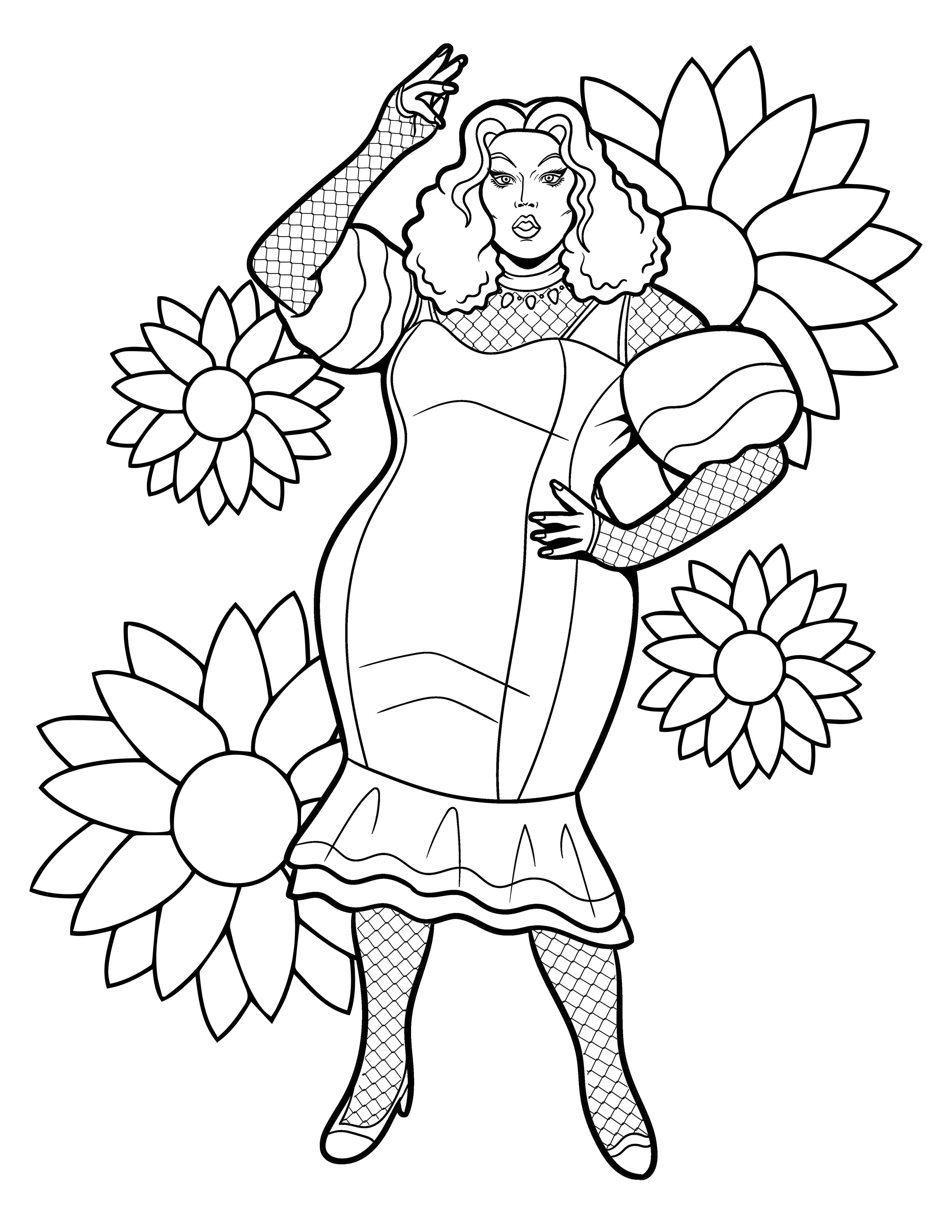 Drag Queen Adult Coloring Page / Digital Download / Drag Race - Etsy