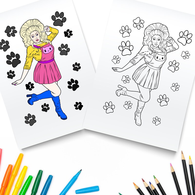Rupauls Drag Race Coloring Book - Etsy