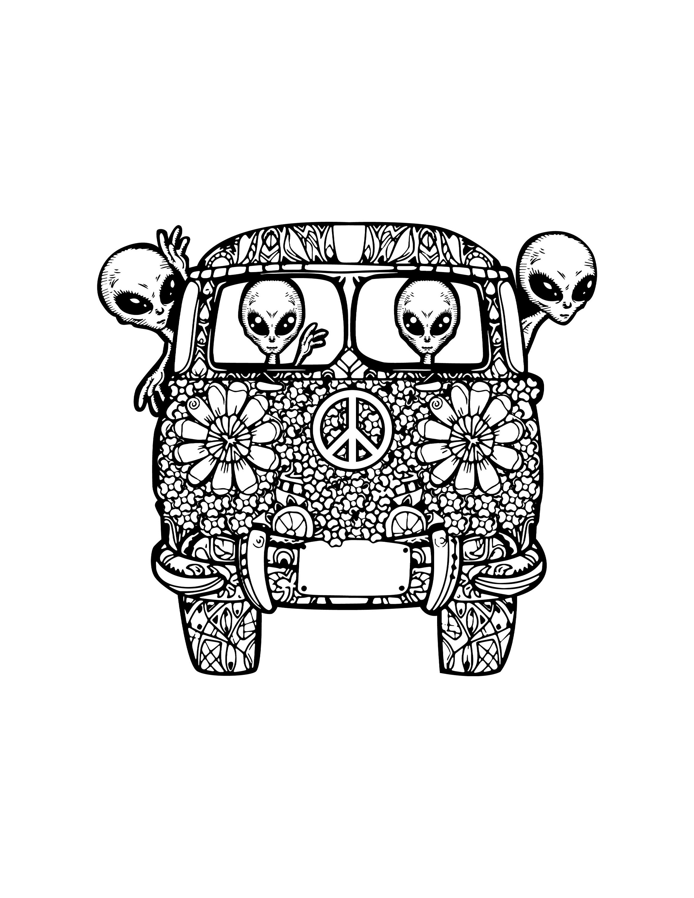 Van Coloring Page