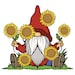 Sunflower Gnome Coloring Page / Garden Gnome Digital Download / Cute ...