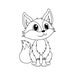 Printable Cute Little Fox / Digital Download / Cute Fox Coloring Pages ...