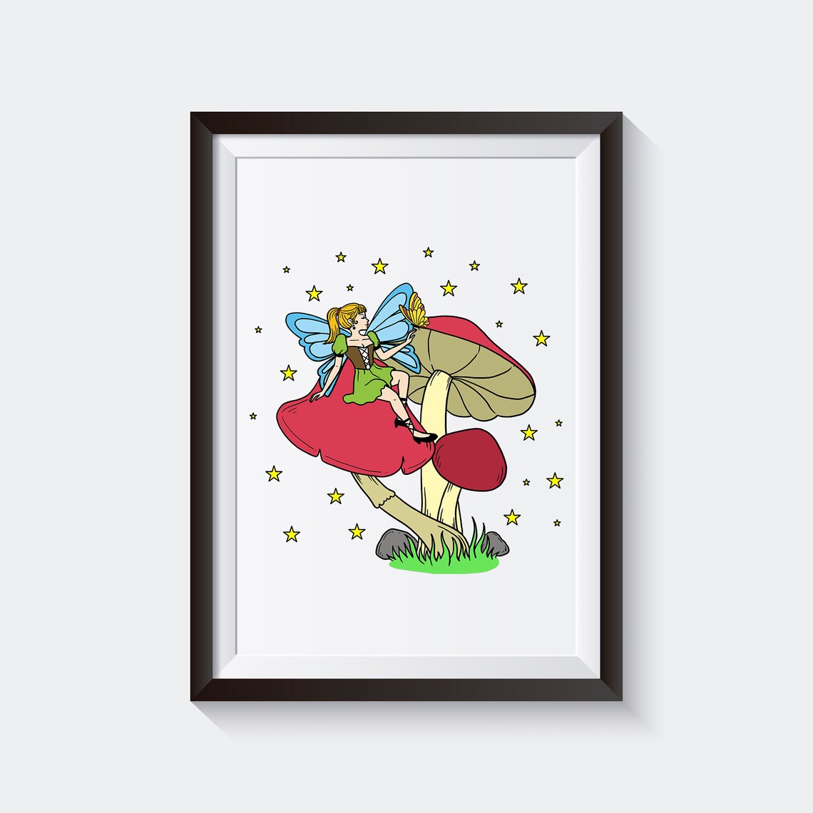 Fairycore Printable PDF / Fantasy Coloring Page / Digital Download ...